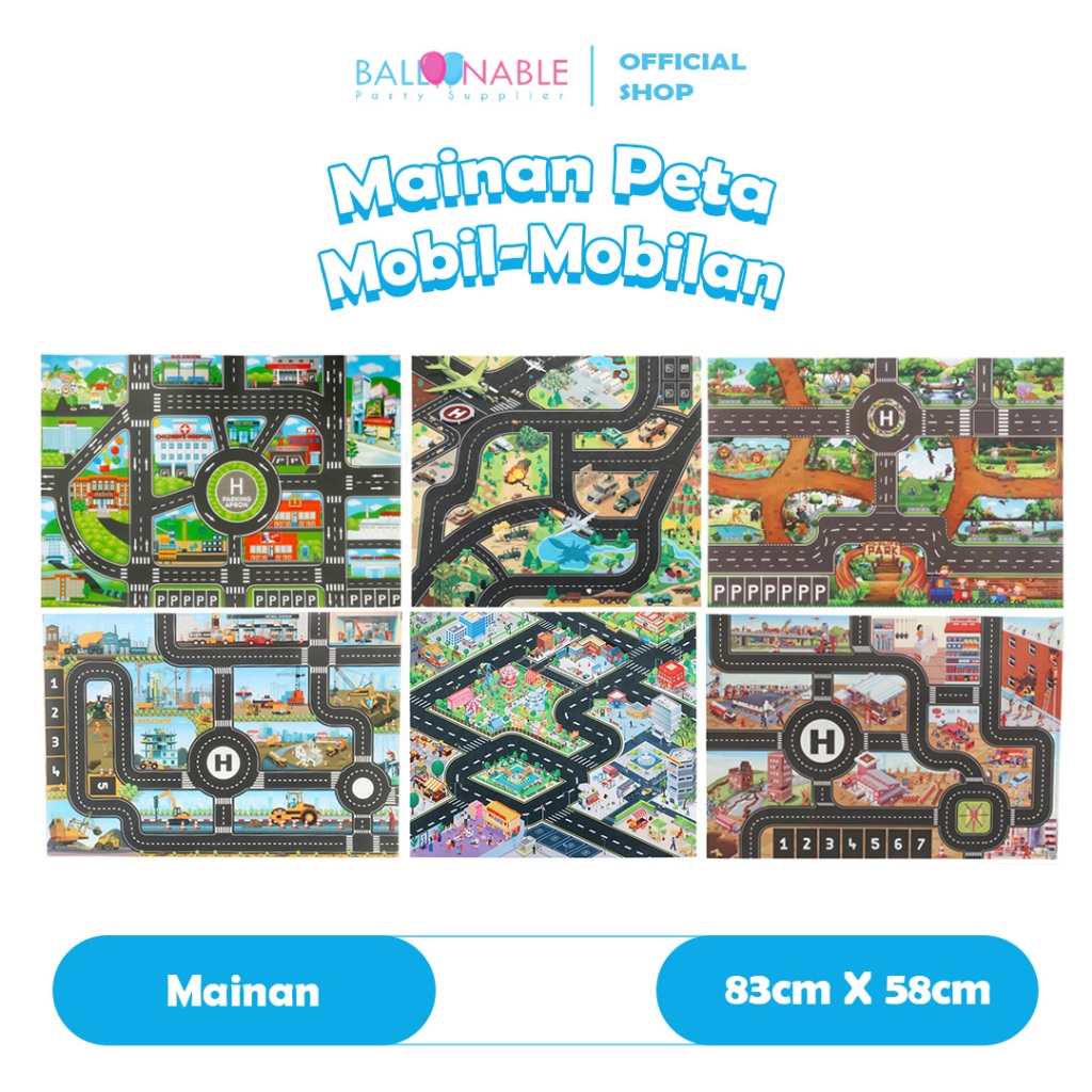 Jual Mainan Peta Untuk Mobil Mobilan / Road Map Alas Peta Jalan Mobil ...