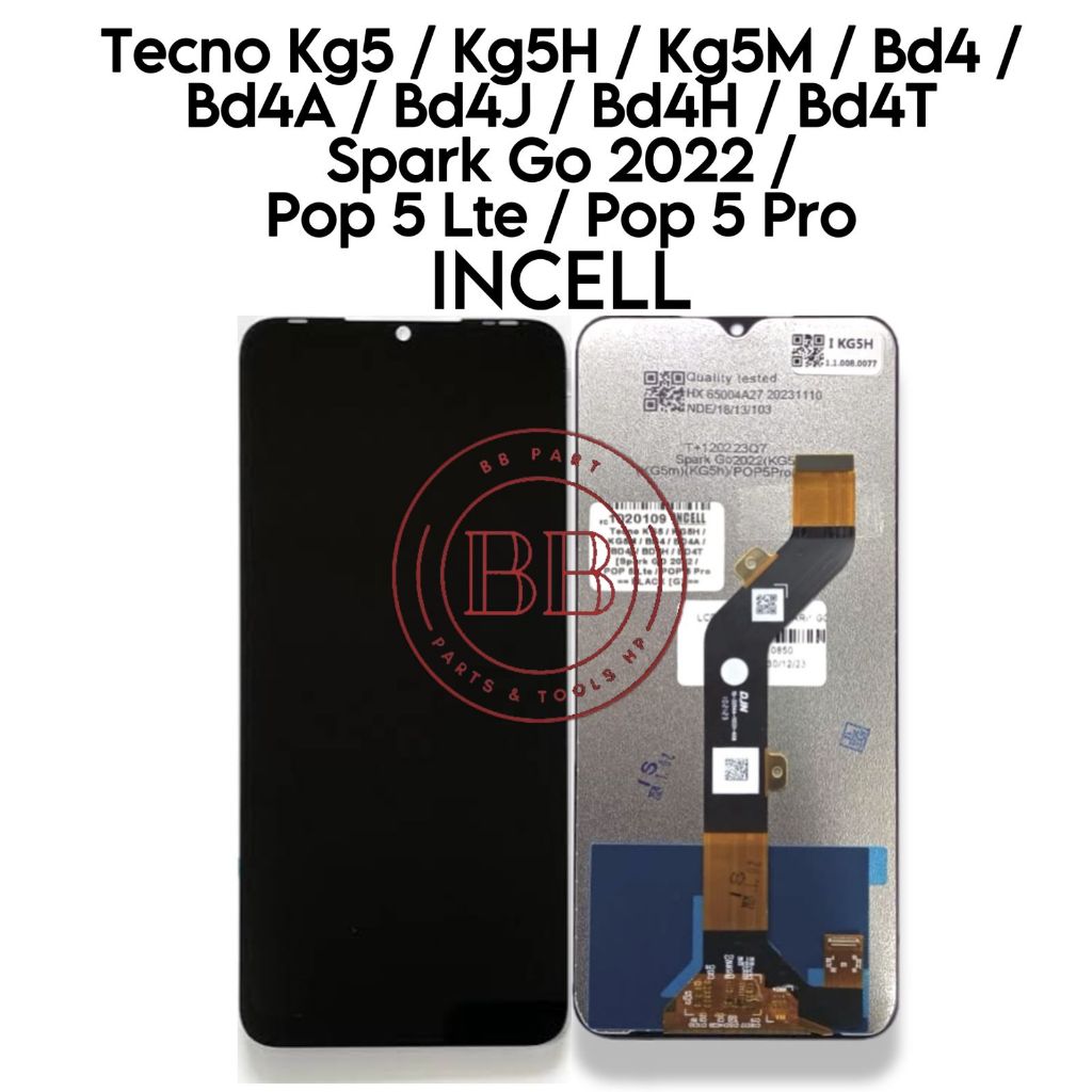 Jual LCD Touchscreen Fullset Infinix Tecno Spark Go 2022 / Pop 5 LTE / Pop 5 Pro / KG5 / KG5H ...