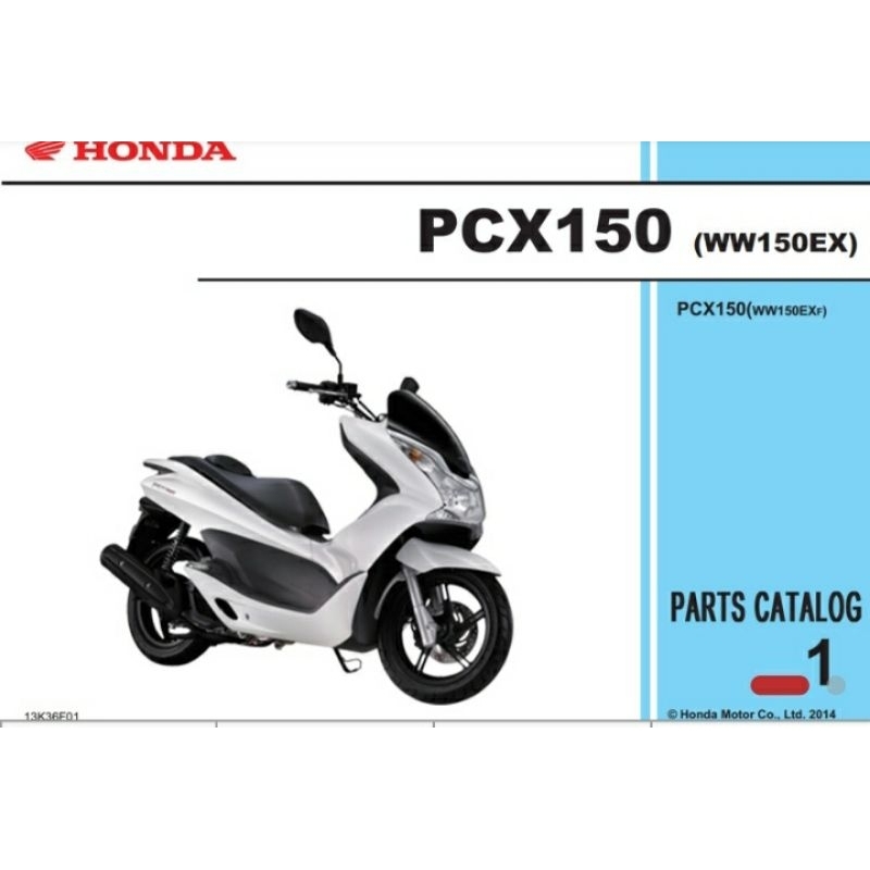 Jual Buku Part Catalog Katalog Copian Honda PCX 150 2014 K36F | Shopee ...