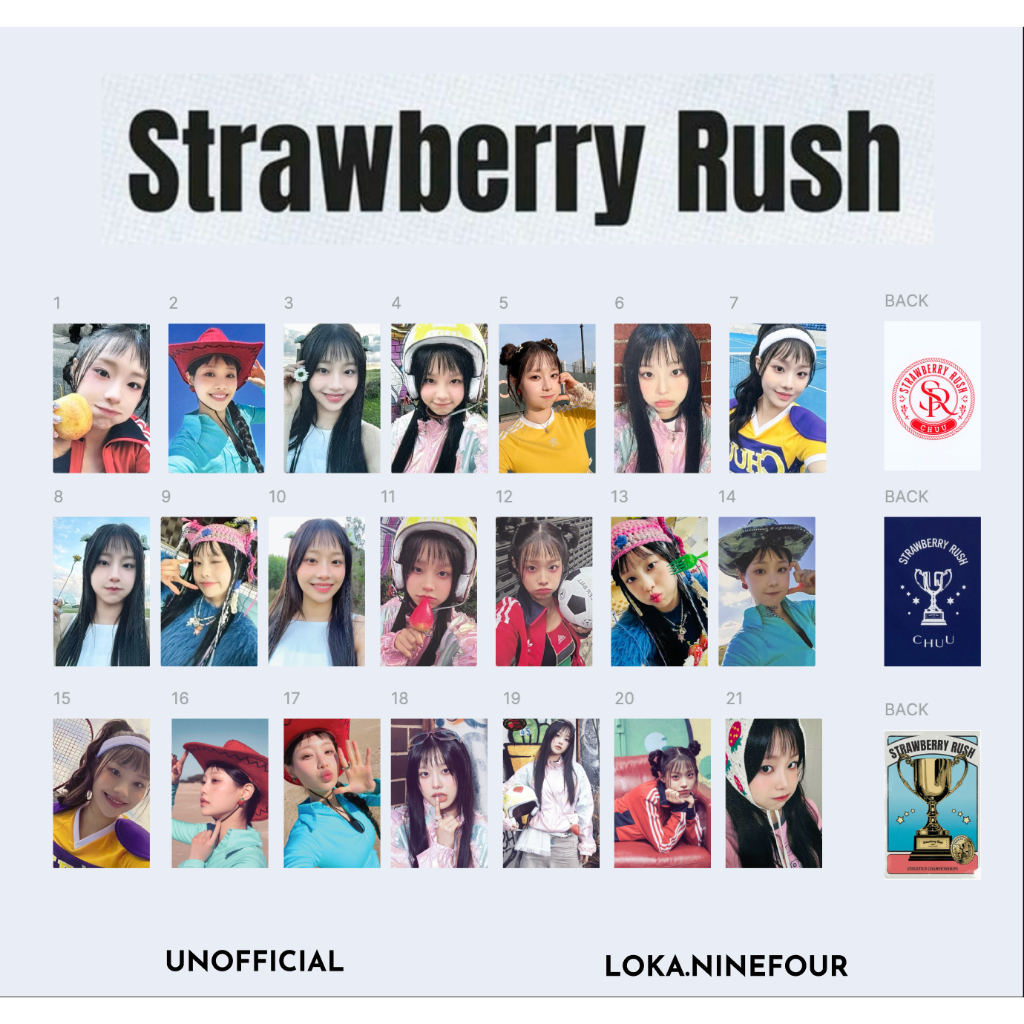 Jual [ISI 10 PCS] CHUU STRAWBERRY RUSH PC Photocard Potocard UNOFFICIAL ...