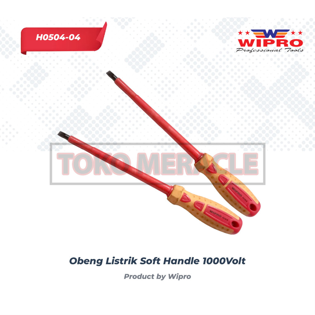 Jual [MIN] WIPRO Obeng Listik Soft Handle 1000Volt 6" (-) | Shopee ...