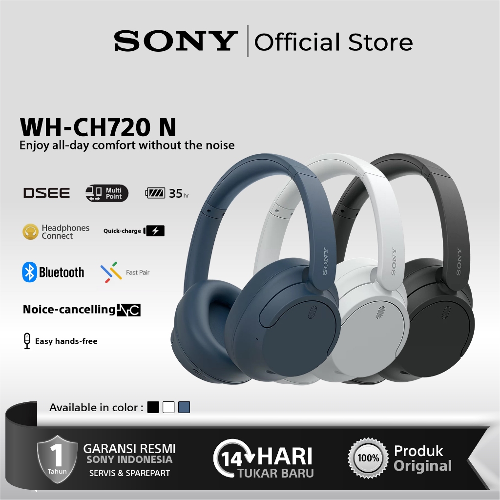 Jual Sony WH CH720 Wireless Headphones / WH-CH720 / WHCH720 / Sony WH ...