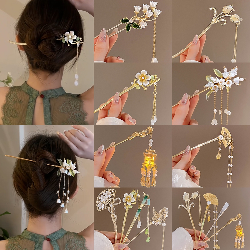 Jual Garpu Rambut Cina Vintage Tassel Headwear Tusuk Konde Rambut Tusuk ...