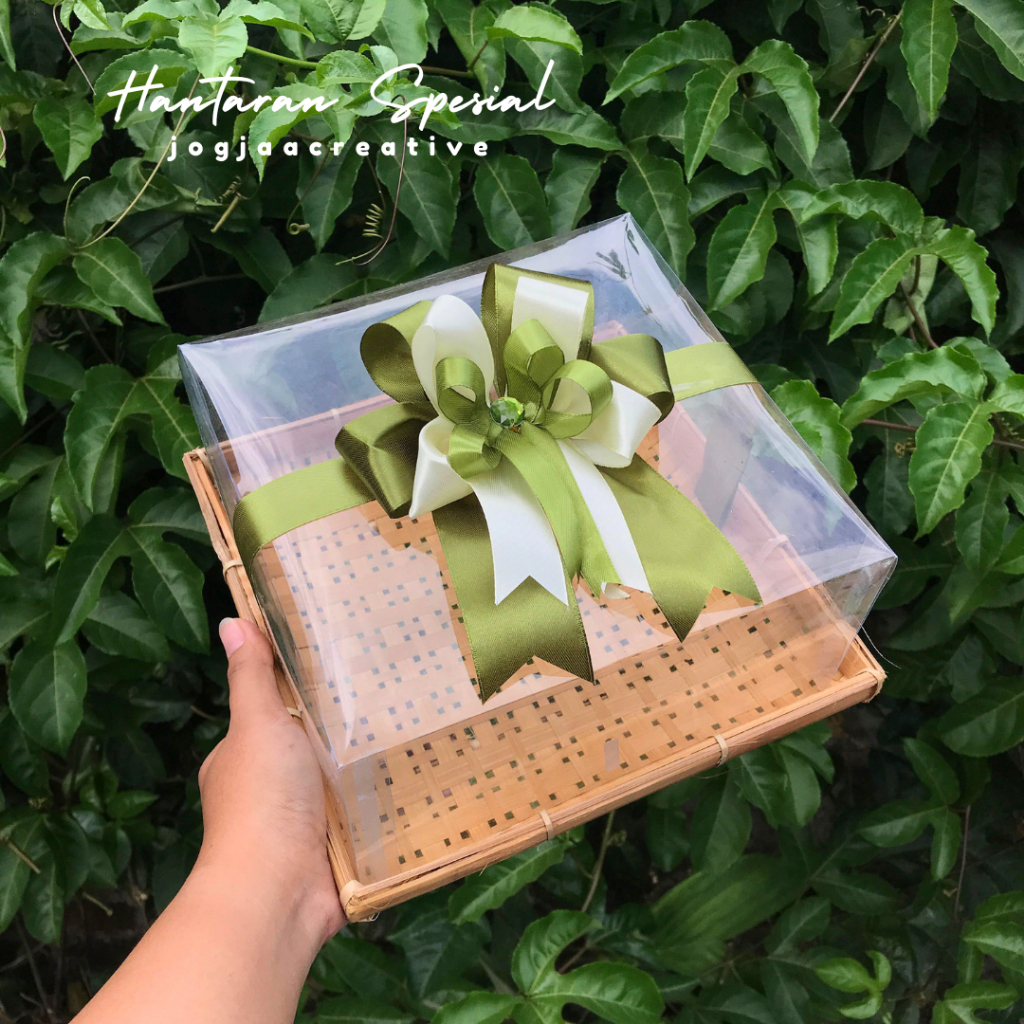 Jual PIRING KOTAK BAMBU TUTUP MIKA BERAGAM UKURAN/hantaran nikah ...