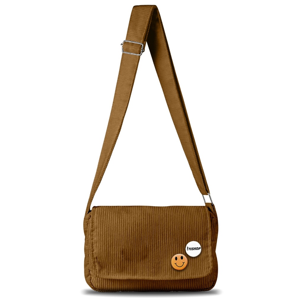 Jual Tas Selempang Corduroy Marino Tas Slingbag Wanita Pria Pushop I ...