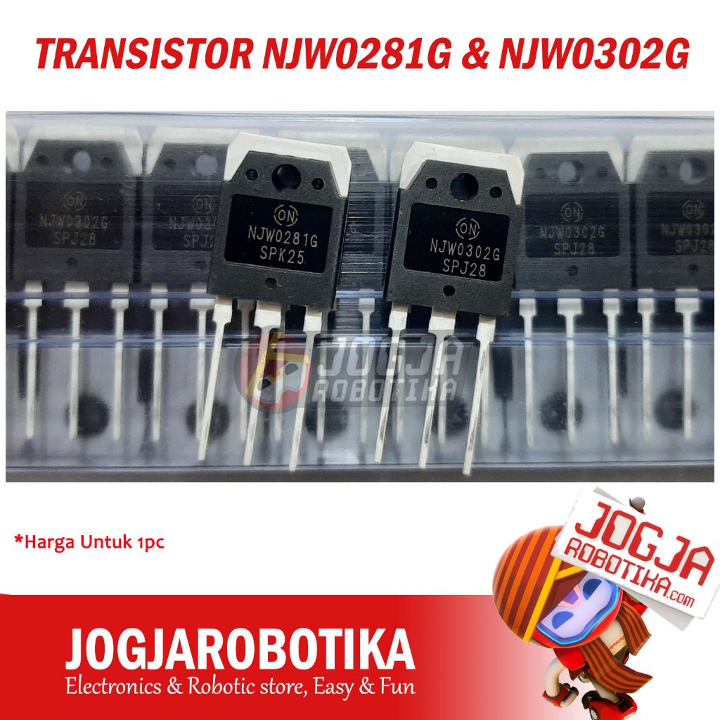 Jual TRANSISTOR NJW0281 NJW0281G (NPN) & NJW0302 NJW0302G (PNP) | Shopee Indonesia