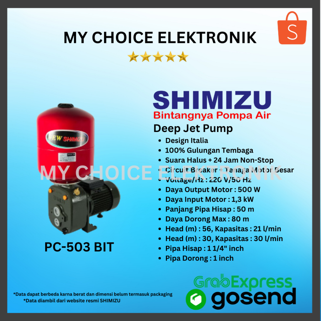 Jual Shimizu Jet Pump PC-503 BIT | Shopee Indonesia