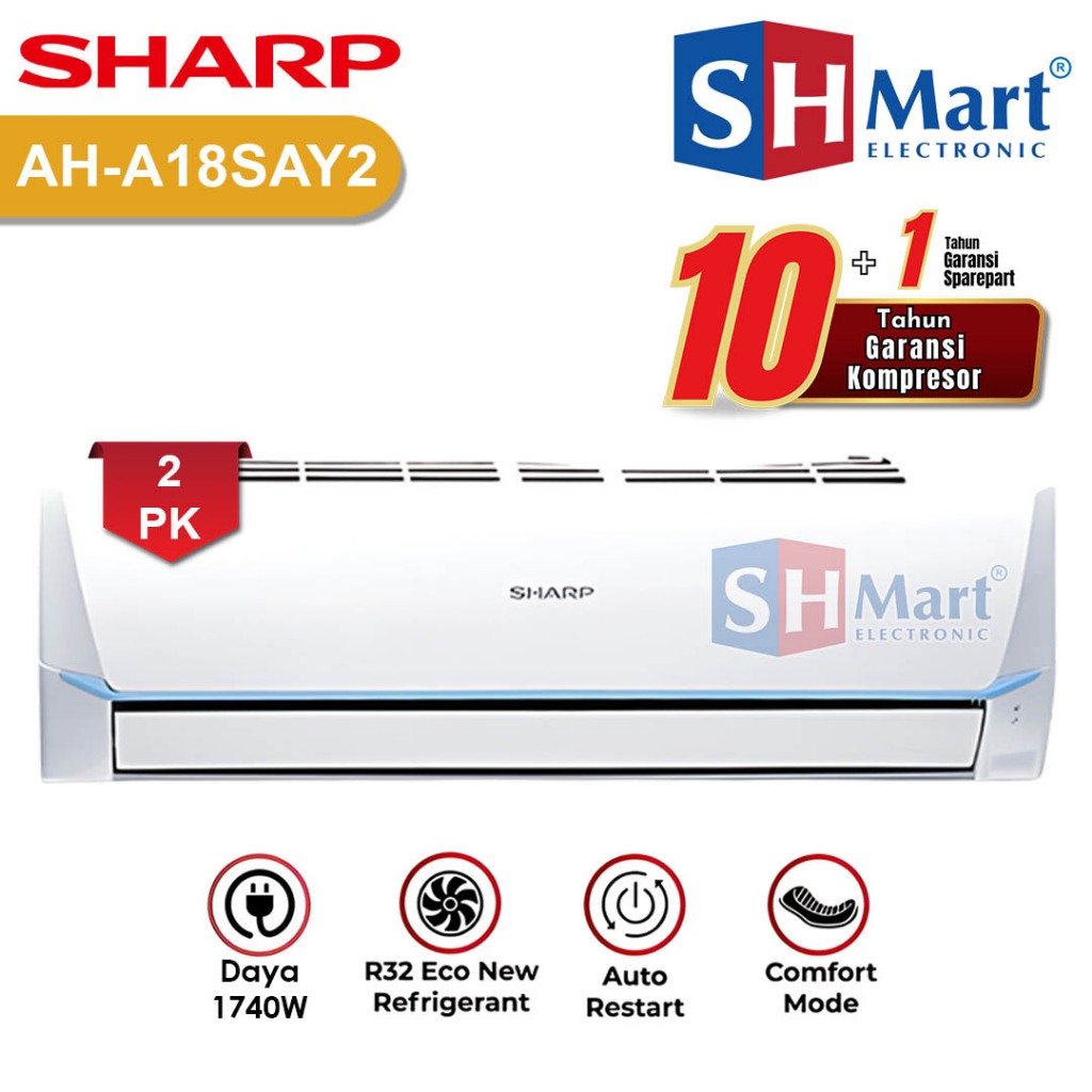 Jual AC SHARP 2 PK THAILAND AHA18SAY / 18SAY FREON R32 GARANSI RESMI | Shopee Indonesia