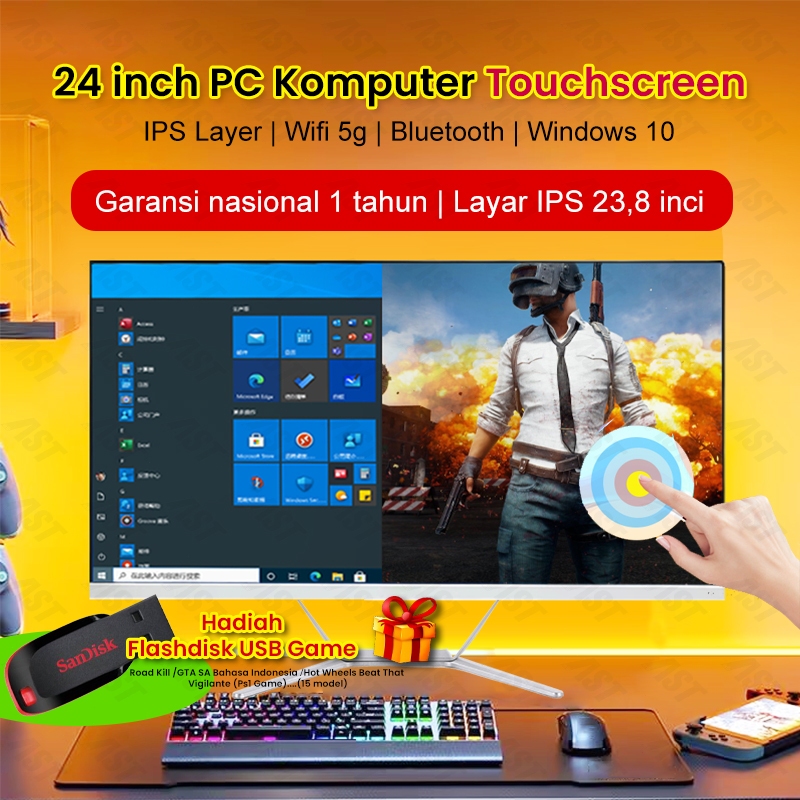 Jual AST Pc Komputer all in one Touchscreen Baru 24" Core i5 Ram8+512GB ...