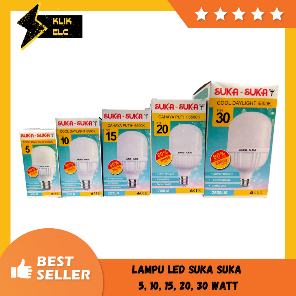 Jual LAMPU BOHLAM LED 5 10 15 20 30 WATT SUKA SUKA / LED JUMBO / LED BODI BESAR TERANG | Shopee ...