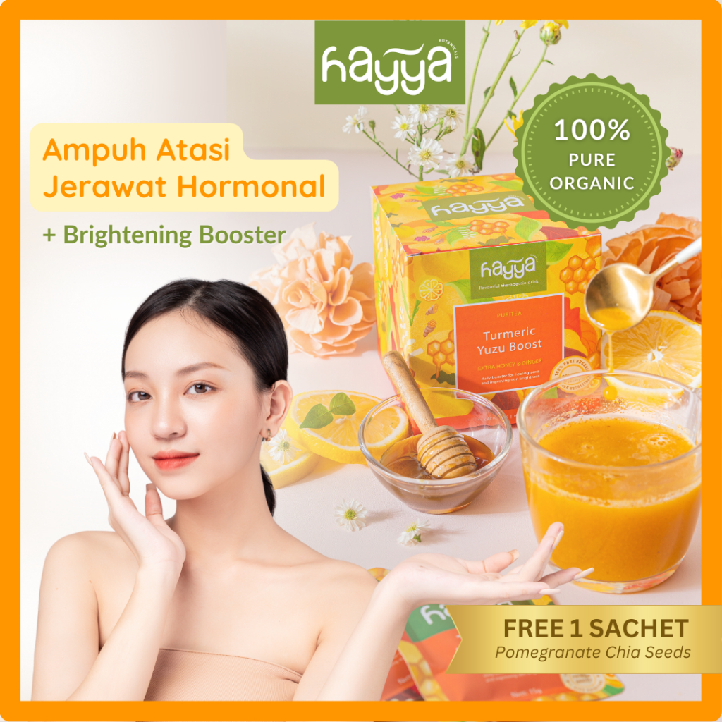 Jual HAYYA - Turmeric Yuzu Boost - Minuman Herbal Terapi Solusi Jerawat ...