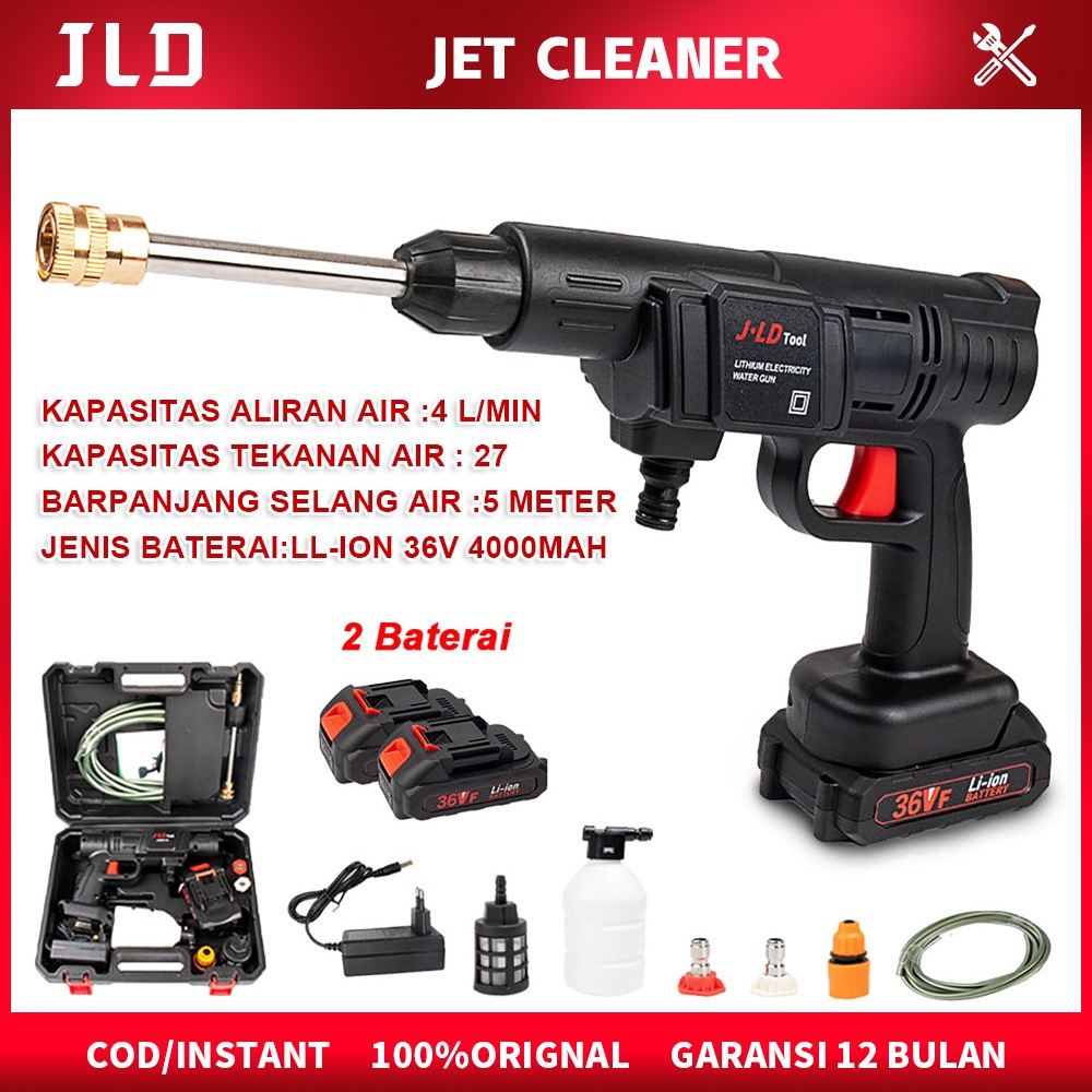 Jual JLD JET CLEANER 36V STEAM CORDLESS MESIN CUCI AC MOTOR MOBIL ...