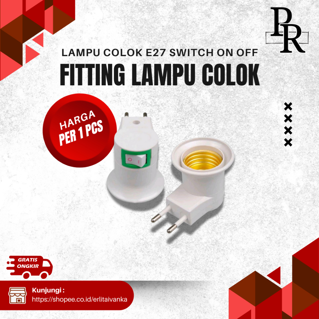 Jual PR-FITTING LAMPU COLOK E27 SWITCH ON OFF | Shopee Indonesia