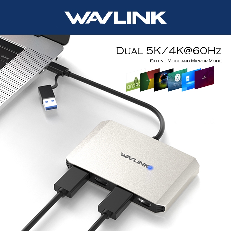 Jual WAVLINK Stasiun Dok Displaylink Hub Monitor Tampilan Adaptor HDMI ...