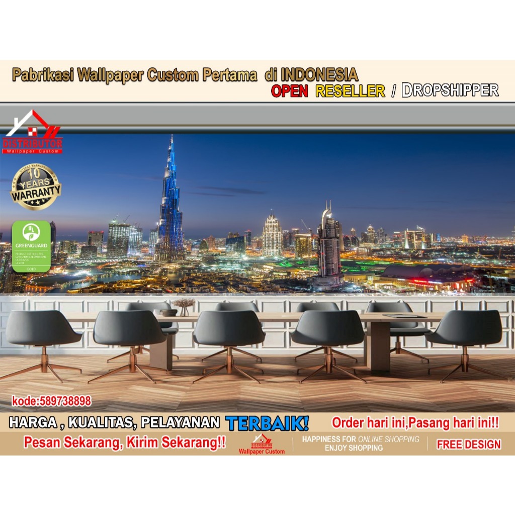 Jual Wallpaper Custom 3D Tema City Light | Pemandangan Kota | Wallpaper ...