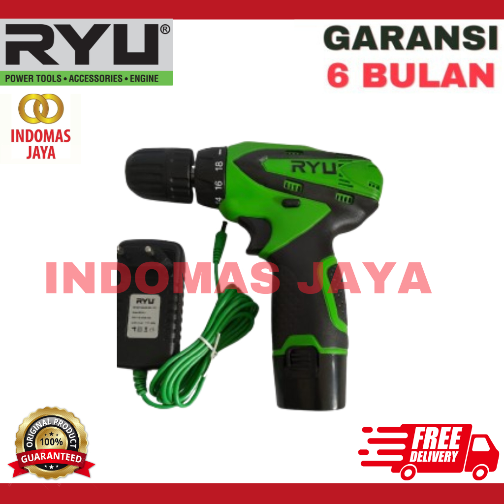 Jual Tekiro Ryu Cordless Drill 12 V Mesin Bor2 Baterai Tanpa Kabel ...