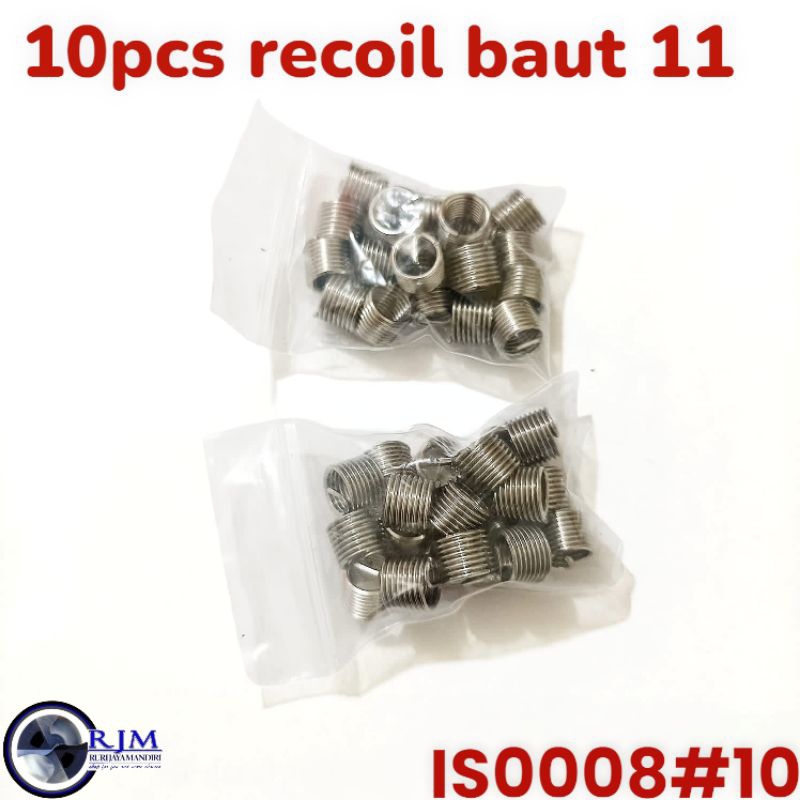 Jual helicoil harga untuk 10biji isi recoil baut 11 m7x1.0 1.5D cocok ...