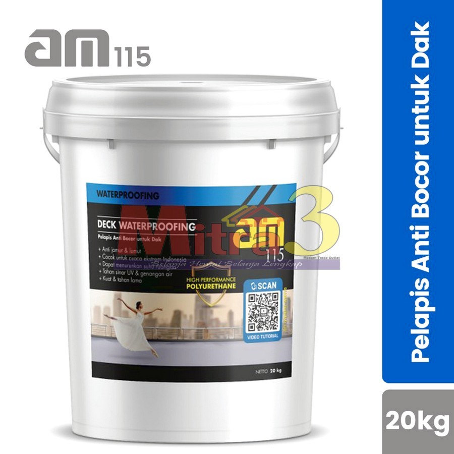 Jual AM 115 Deck Waterproofing 20KG Cat Pelapis Anti Bocor Dak Beton ...