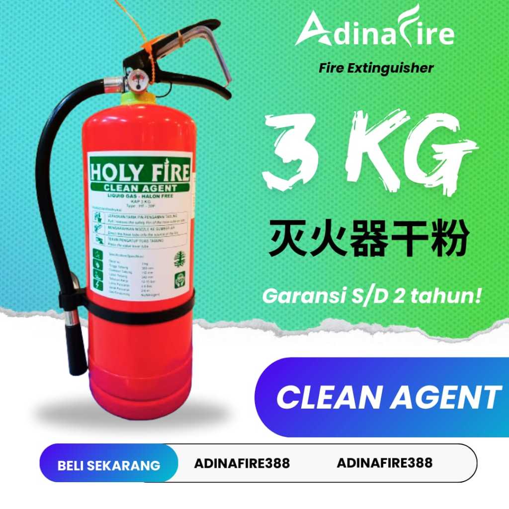 Jual TABUNG APAR PEMADAM CLEAN AGENT 3 KG | Shopee Indonesia