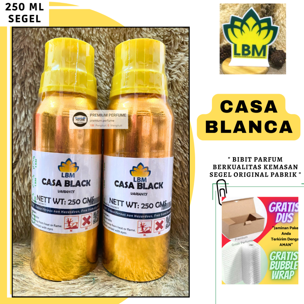 Jual Bibit Parfum Pria CASA BLANCA Packing 250 ML SEGEL Alumunium LBM Fragrance - PERFUME MURNI ...