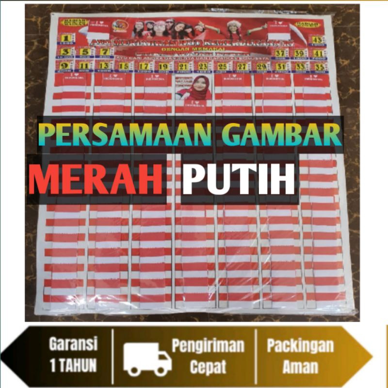 Jual mainan persamaan gambar setiker merah putih isi 1'Lembar | Shopee ...
