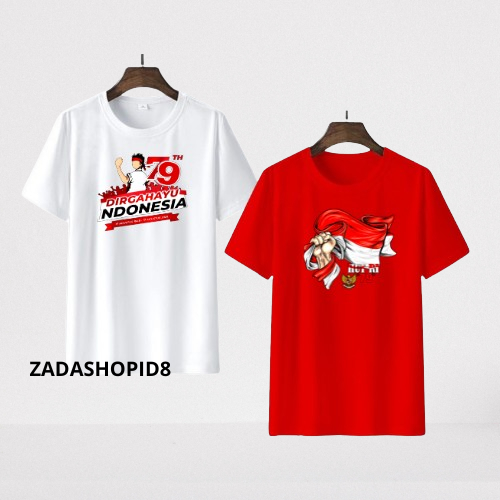 Jual KAOS DIRGAHAYU INDONESIA DEWASA M L XL XXL / KAOS KEMERDEKAAN INDONESIA PRIA / KAOS 17 ...