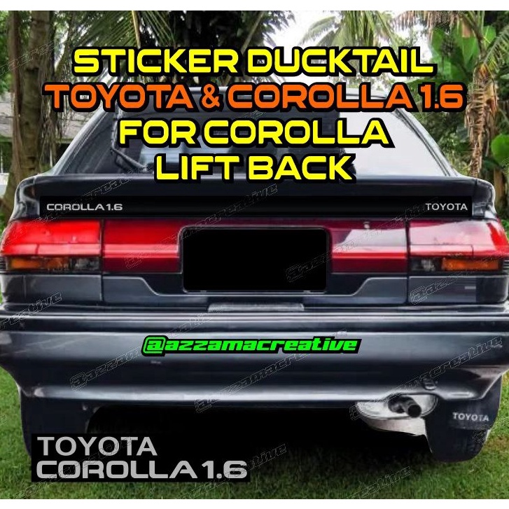 Jual BERKUALITAS Sticker TOYOTA COROLLA 16 Stiker Ducktail Toyota ...
