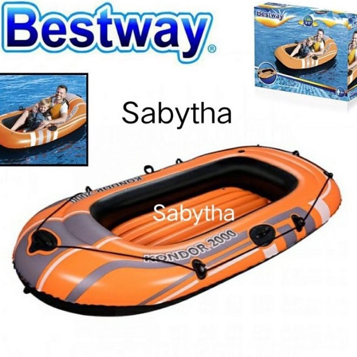 Jual Perahu Karet Hydro Force Raft SNI 2 Orang Boat Karet BESTWAY 611 ...