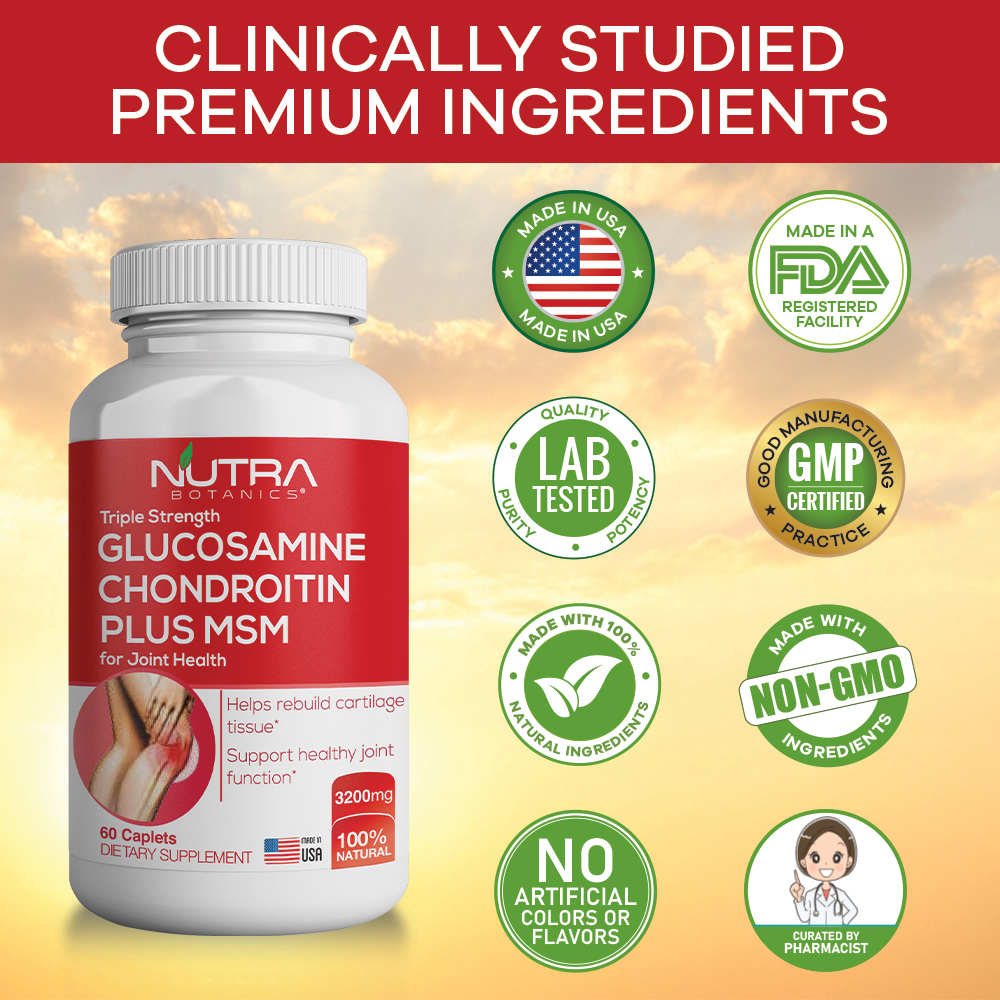 Jual 【ready】Nutra Botanics Glucosamine Chondroitin MSM (Isi 60 Tablet ...