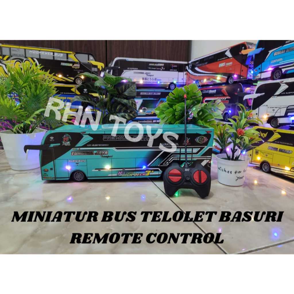 Jual MINIATUR BUS TELOLET BASURI REMOT CONTROL | Shopee Indonesia