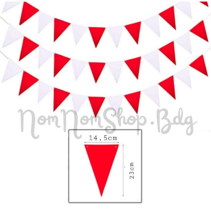 Jual Bendera segitiga merah putih 5 meter Hut RI Kemerdekaan 17 Agustus Dirgahayu | Shopee Indonesia