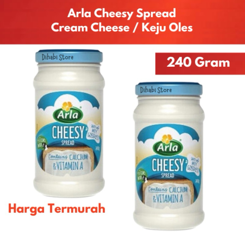 Jual Arla Cheesy Spread 240 Gram Cream Cheese Keju Oles | Shopee Indonesia