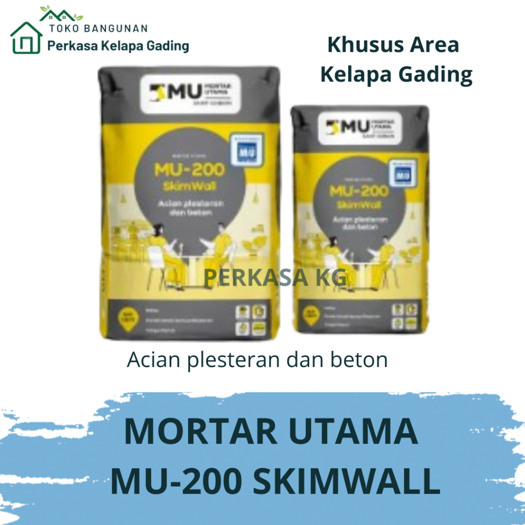 Jual Mortar Utama MU-200 SkimWall Acian Plaster & Beton 40kg Area ...