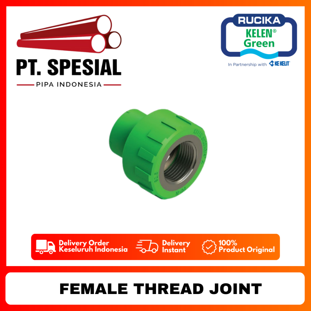 Jual Sock Drat Dalam 25x3/4" PPR Rucika / SDD PPR Rucika / Female Thread Join PPR - 08 | Shopee ...