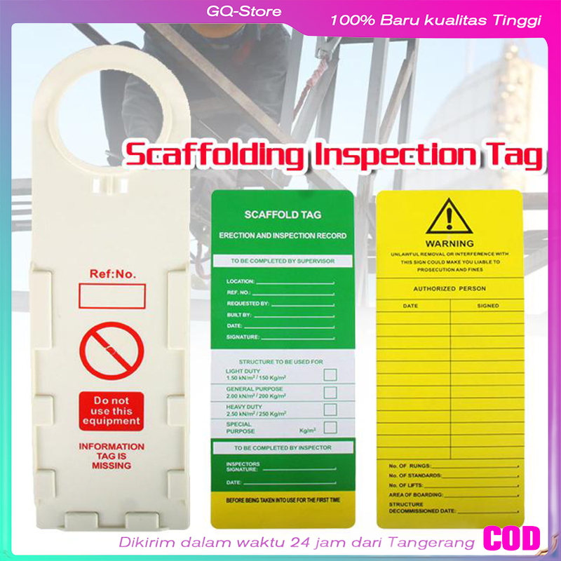 Jual 2 IN 1 Tag Inspeksi Scaffolding Safety Tag Mudah Dipasang - Untuk ...