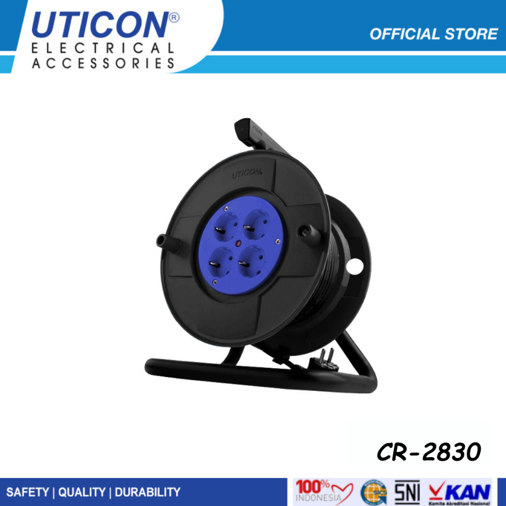 Jual UTICON Kabel Roll 4 Lubang 30 Meter CR-2830 | Shopee Indonesia