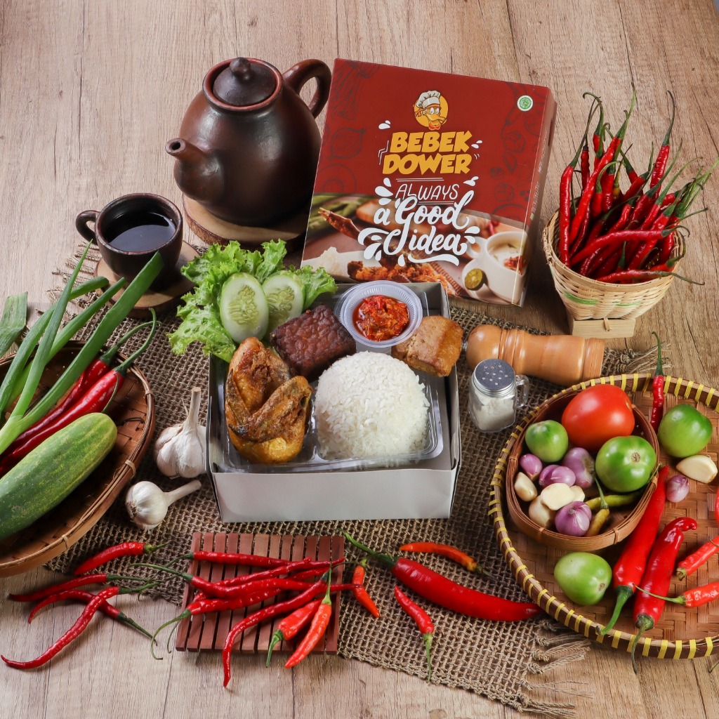 Jual Nasi Ayam Goreng Tahu Tempe Sambal Dower | Shopee Indonesia