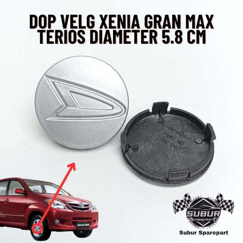 Jual Dop Velg / Tutup Roda Xenia Gran Max Terios Diameter 5.8 CM ...