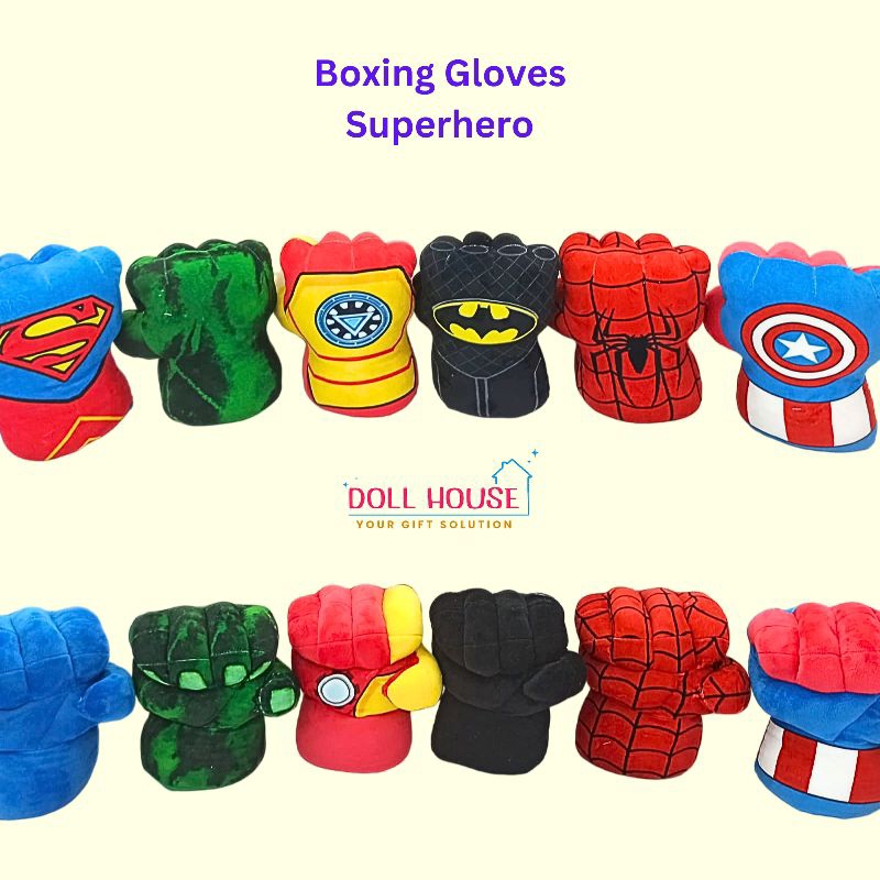 Jual Boneka Superhero Boxing Batman Spiderman \ Boxing Gloves Ironman ...