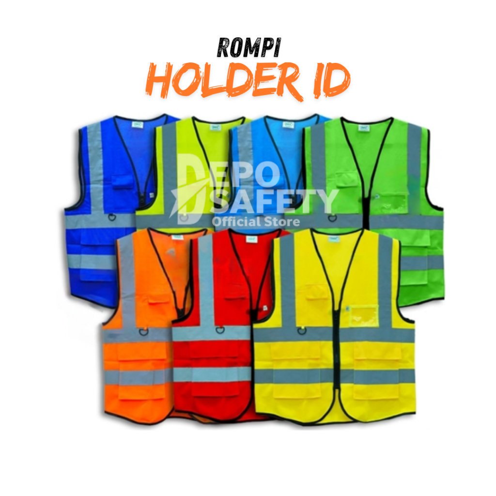 Jual Rompi Safety IMJ Hi-Visibility Safety Vest With Reflective Stripes ...