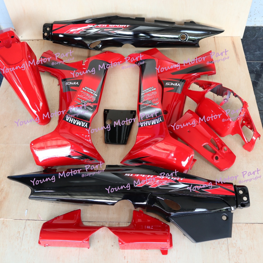 Jual Cover Body Fizr Full Set Super Sport Merah Hitam Full Set Halus ...