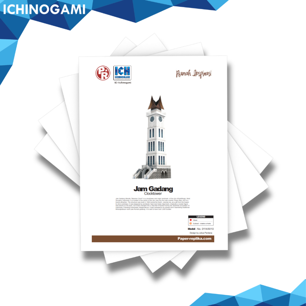 Jual Papercraft (DIY) Jam Gadang Ichinogami | Shopee Indonesia