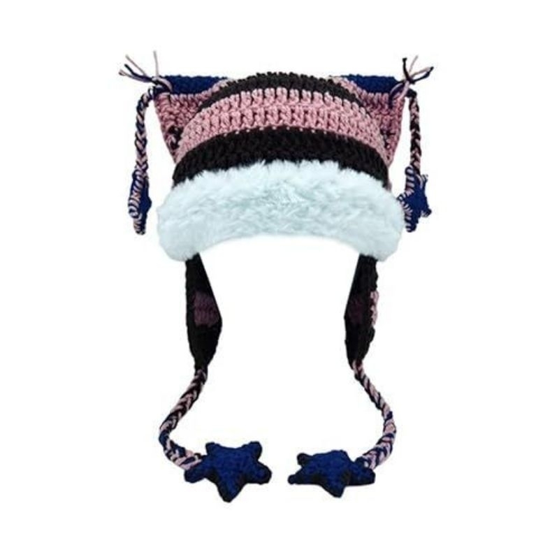 Jual HANDMADE STAR BEANIE CAT HAT/STAR CAT HAT/TOPI KUCING/CAT BEANIE ...