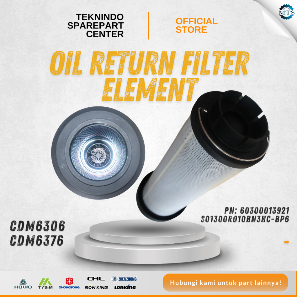 Jual Oil Return Filter Element | P/N: 60300013921 | Type Unit: CDM6306 ...