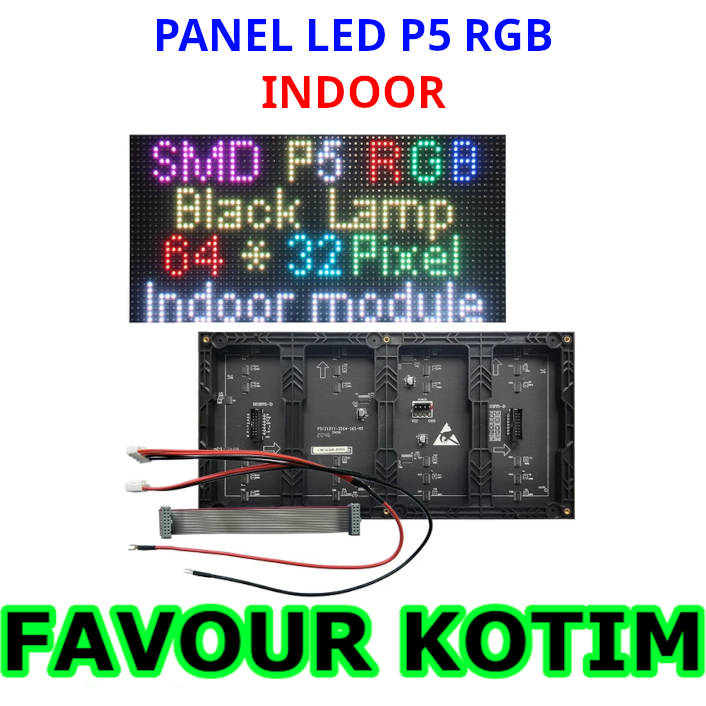 Jual PANEL MODULE MODUL LED P5 RUNNING TEXT SMD RGB INDOOR FVKOTIM ...