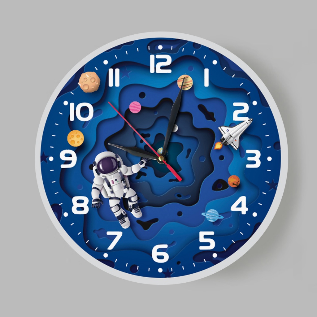 Jual Jam dinding Astronot estetik Wallclock Suvenir UlangTahun Hiasan ...