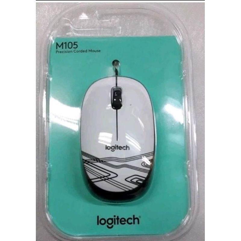 Jual Logitech wired mouse M105 komputer PC laptop mos kabel | Shopee ...