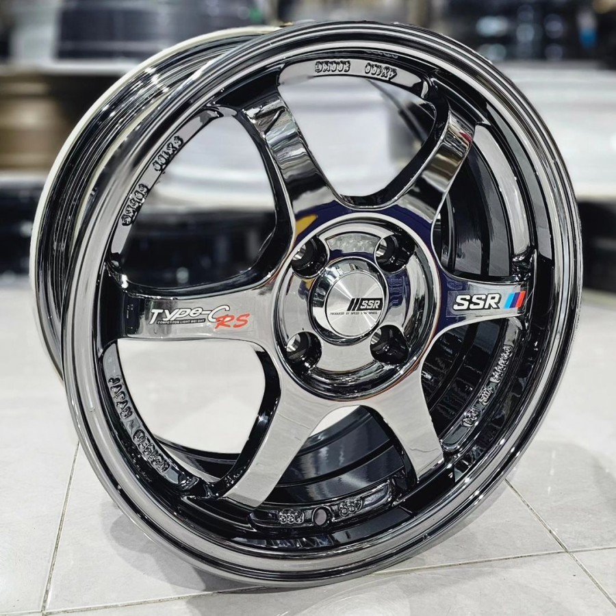 Jual velg mobil black chrome r15 SSR TYPE C velg ring 15 brio mobilio ...