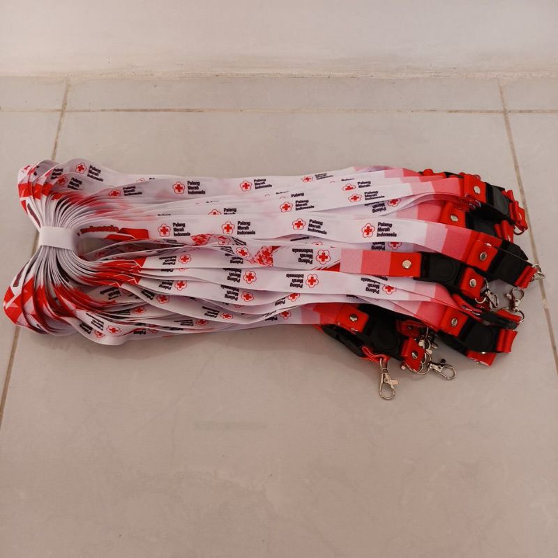 Jual TALI LANYARD ID CARD PALANG MERAH INDONESIA PMI DESAIN 14 | Shopee ...