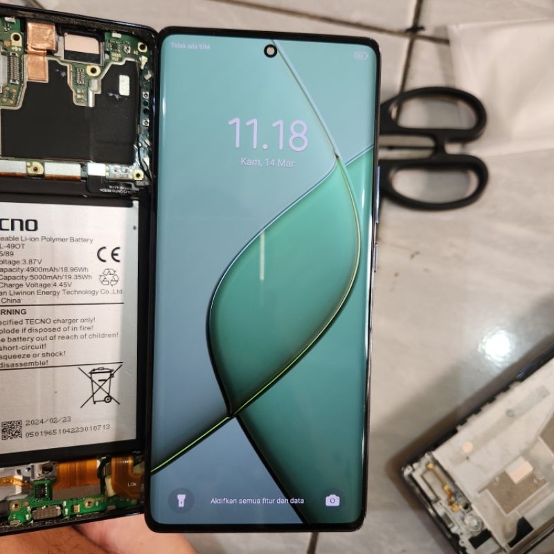 Jual Lcd Touchscreen Fullset Frame Tecno Spark 20 Pro Plus Kj7 Minus